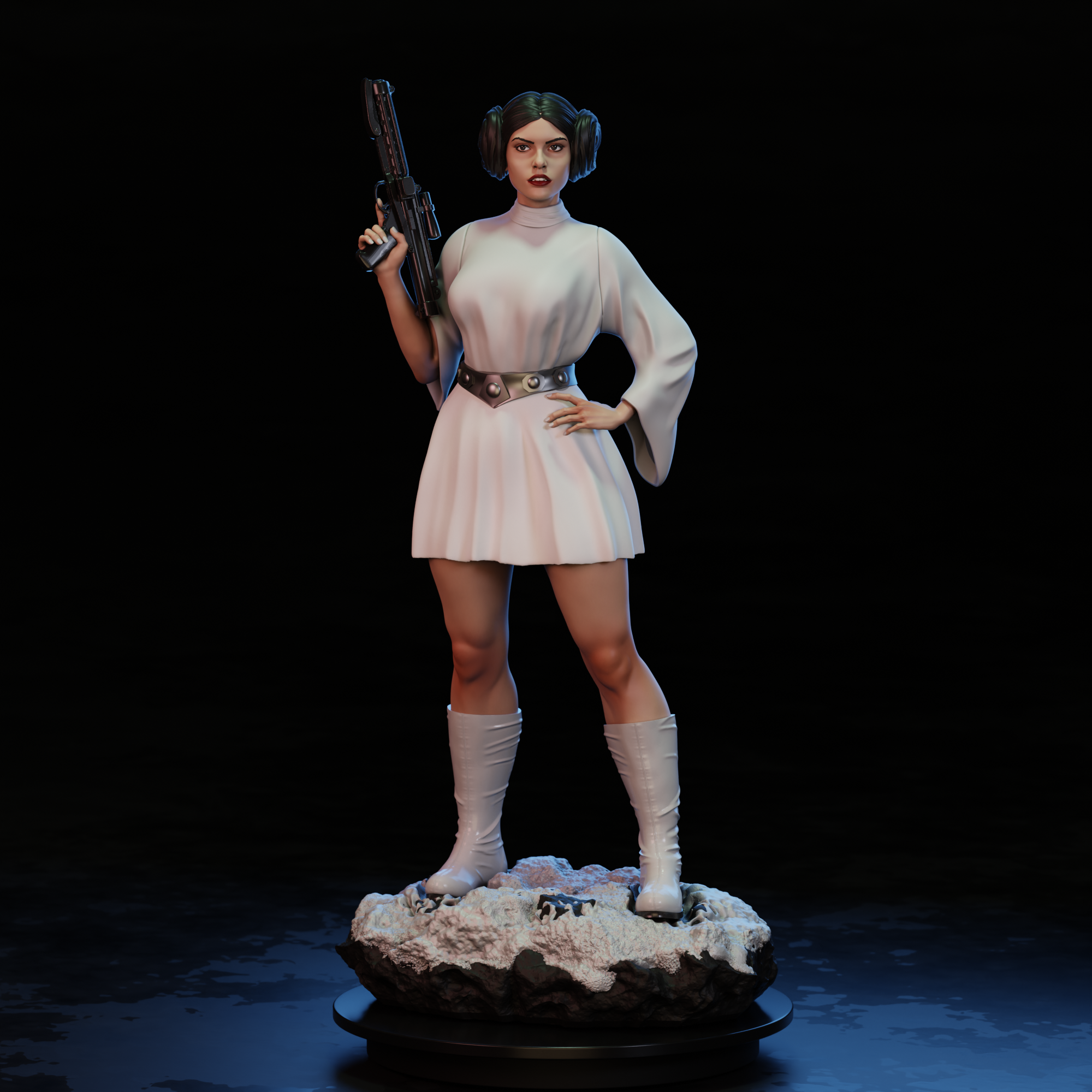 Princess Leia 1/6 Scale Figure | 12K Ultra Detail Resin Print | Hand-P ...